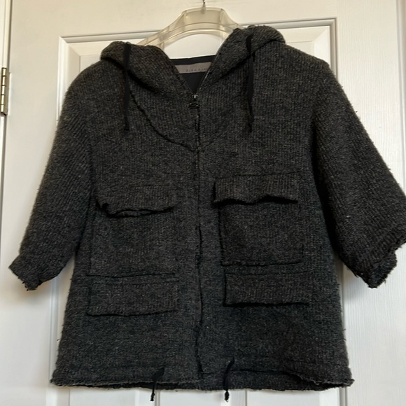 Zara | Sweaters | Zara Basic Hooded Zip Up Sweater Tops | Poshmark